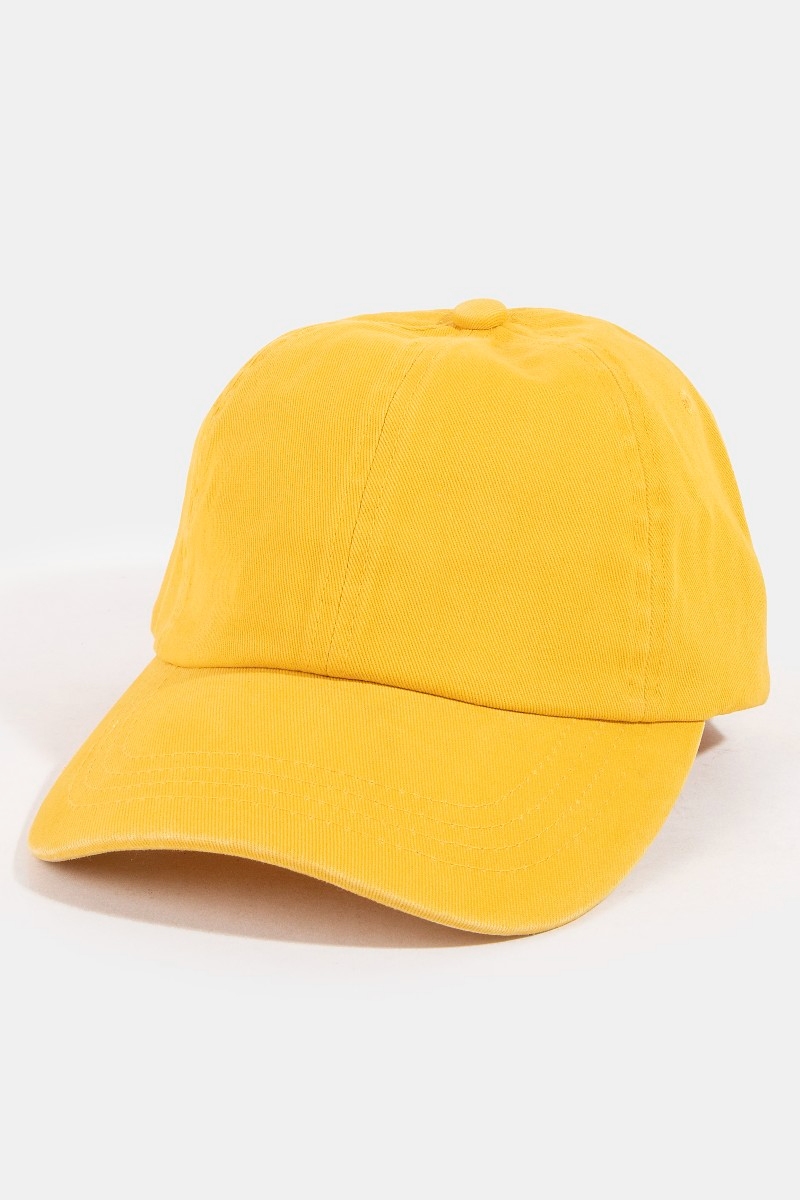 Simple Single Tone 6 Panel Cap - Hats