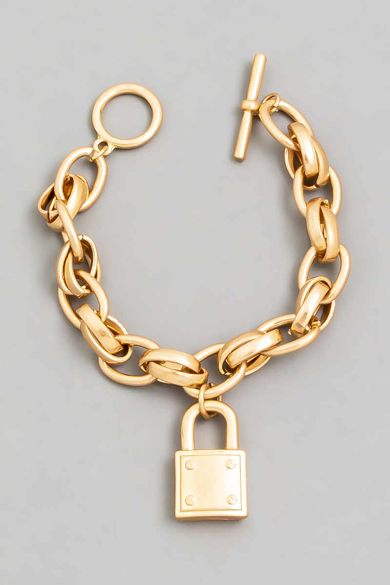 G Padlock Toggle Chain Bracelet - Bracelets