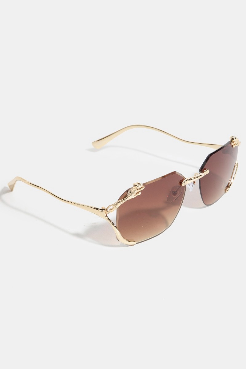 Jaguar Accent Rectangle Frameless Sunglasses Set
