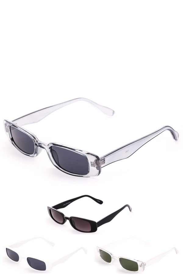 MULTI Thin Wide Rectangle Sunglasses