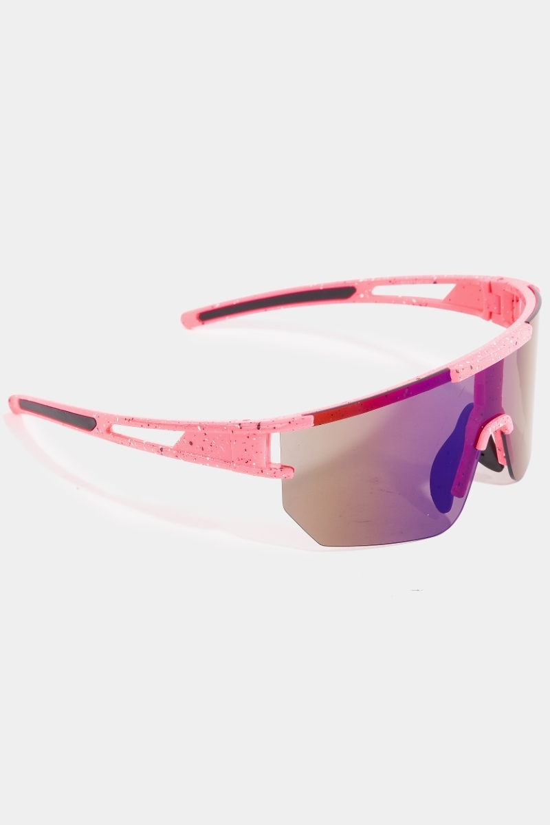 Paint Splatter Frame Shield Lens Sunglasses Set