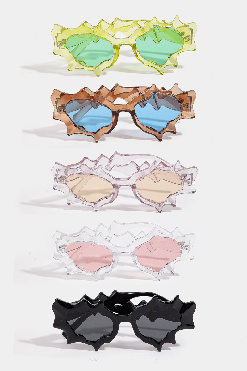 Spiky Chic Tortoise Sunglasses Set