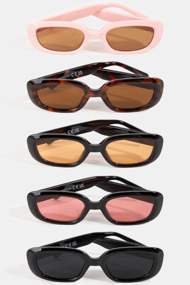 Rounded Rectangle Frames Sunglasses Set