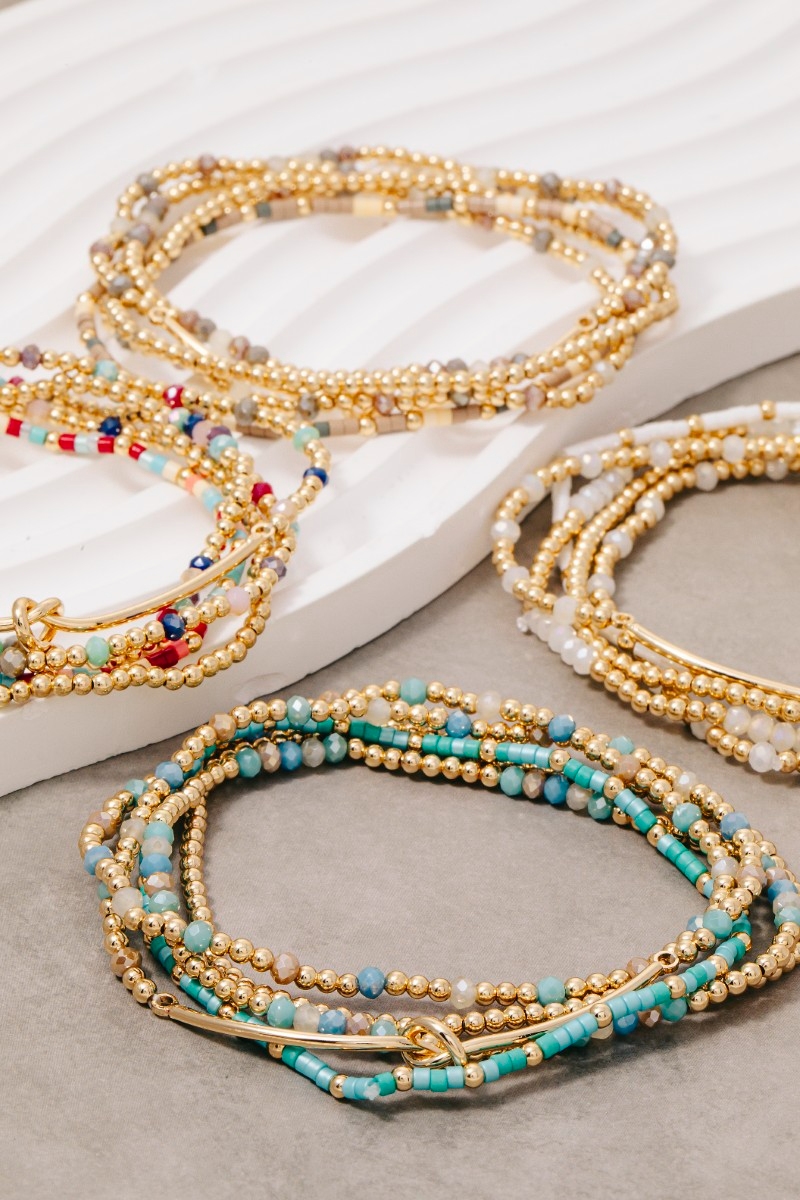 Mixed Mini Beaded Bracelet Set - Bracelets