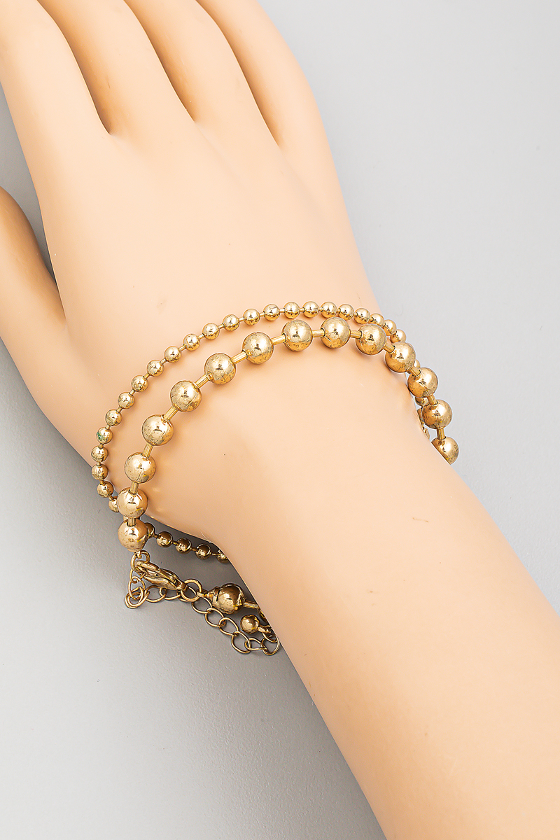 Double Ball Chain Bracelet - Bracelets