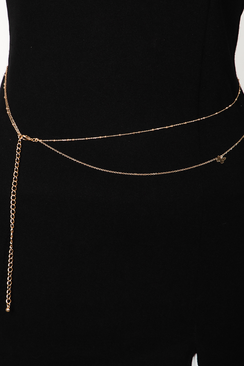 Dainty Layered Butterfly Belly Chain - Belts