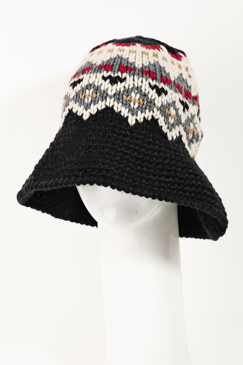 Boho Pattern Braided Bucket Hat - Hats