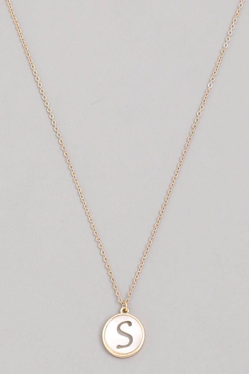 Alphabet S Pendant Necklace