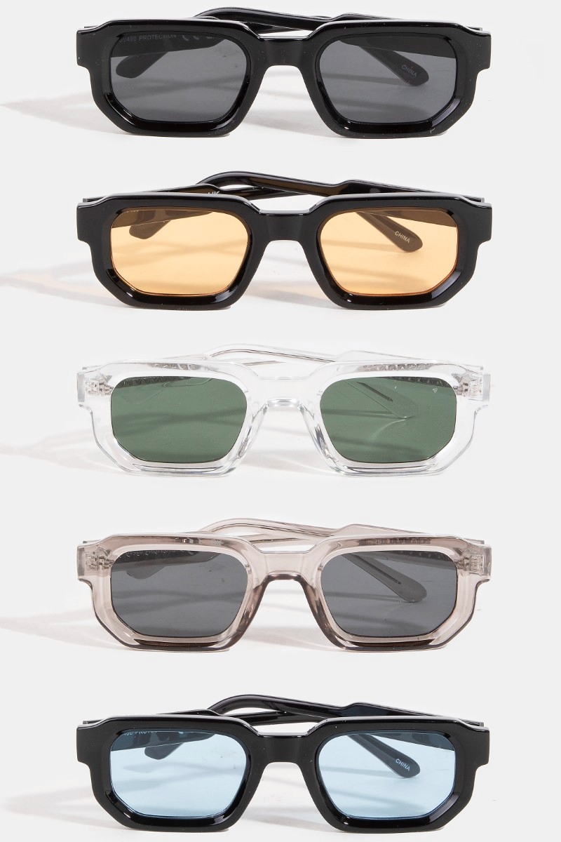 Thick Rectangle Frame Sunglasses Set - New Arrivals