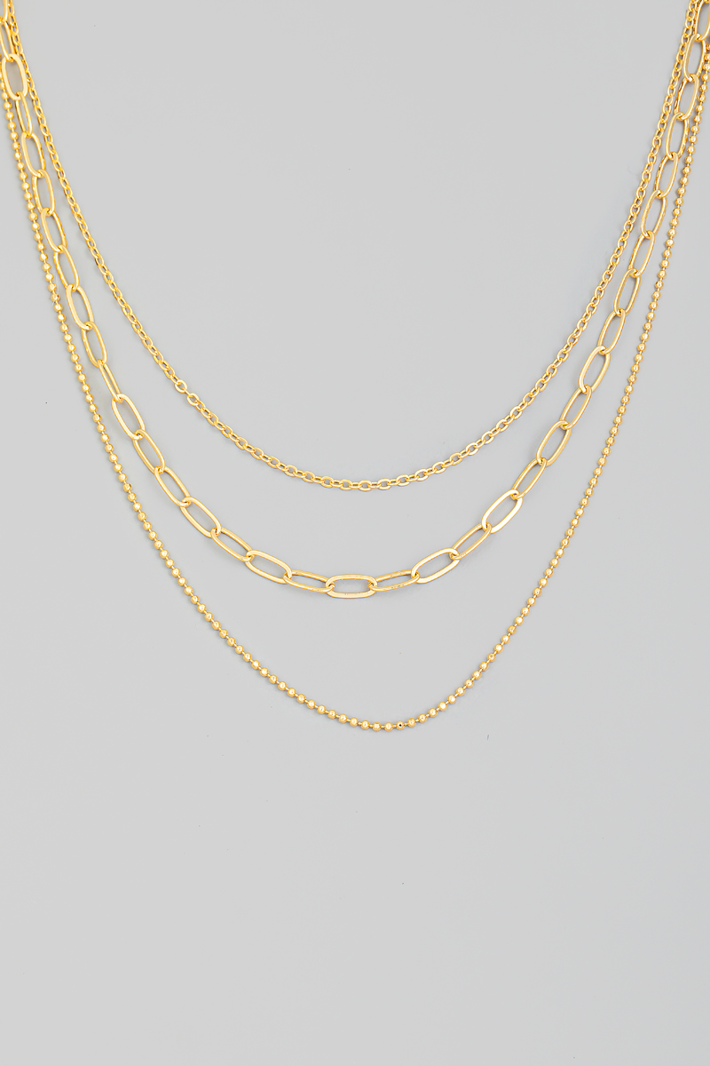 Assorted Dainty Chain Link Layered Necklace - Necklaces