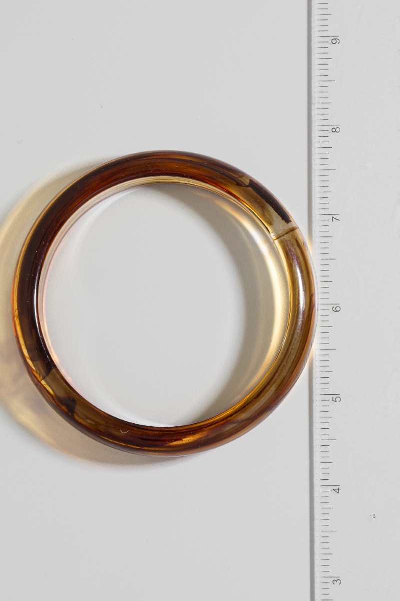 Large Marble Acrylic Bangle Bracelet - Bangle/Cuff