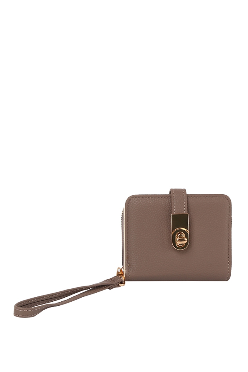 Twist Lock Flap Wallet Wristlet - Wallets
