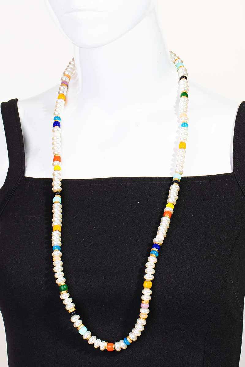 Assorted Long Pearl Beaded Necklace - Fame Accessories