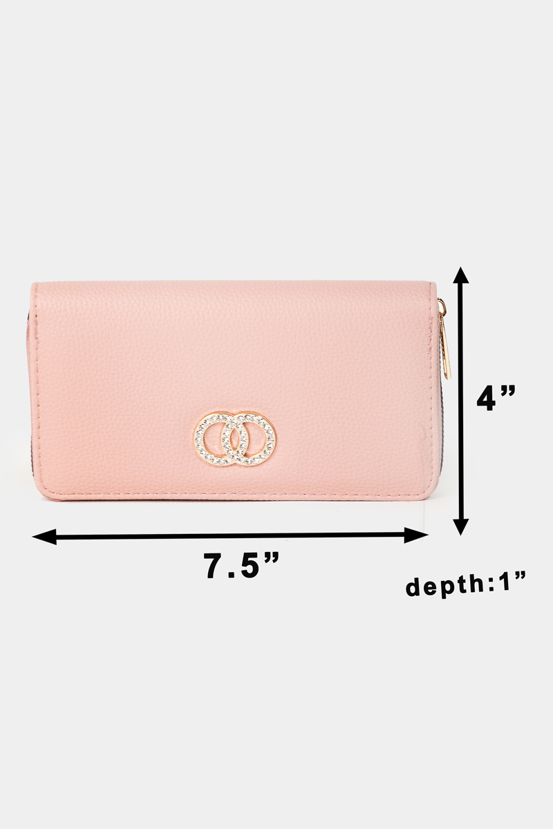 Textured Faux Leather Rectangle Zipper Wallet - New Arrivals