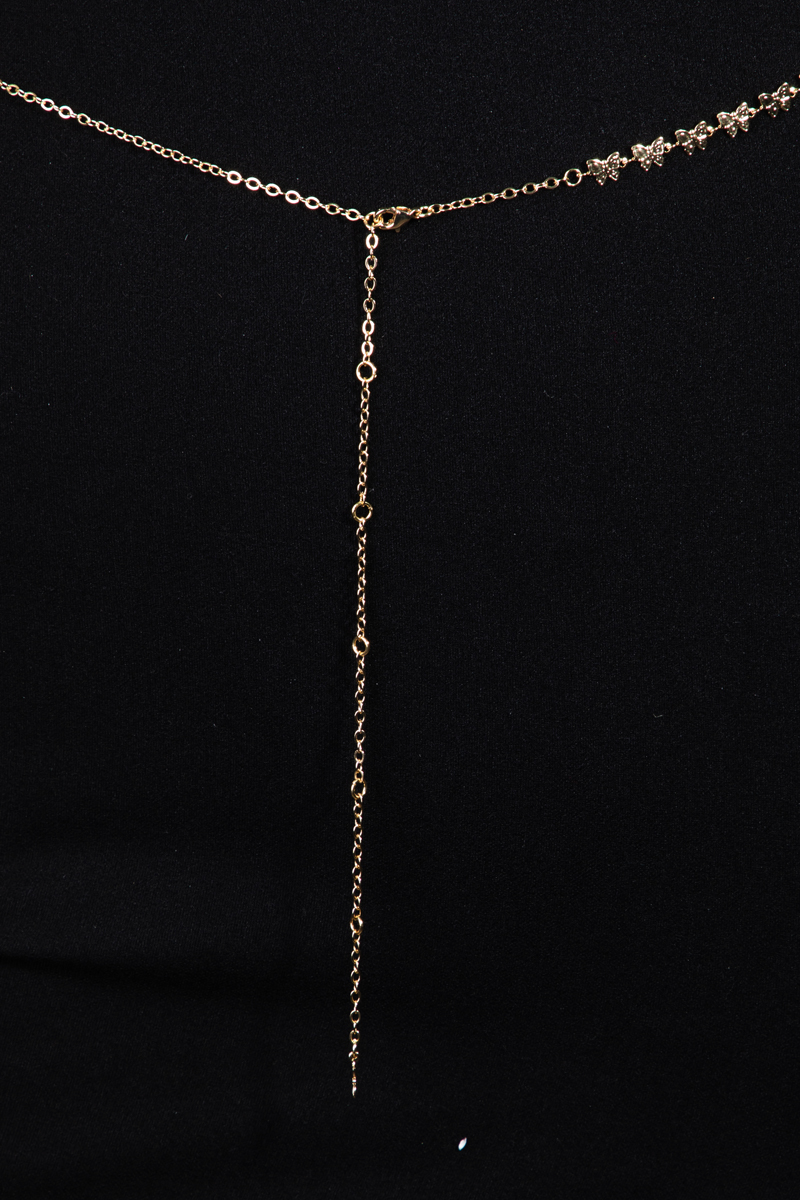 Butterfly Link Belly Chain - Fame Accessories