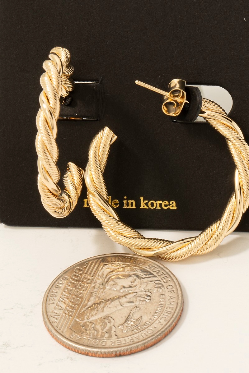 Twisted Rope Hoop Earrings