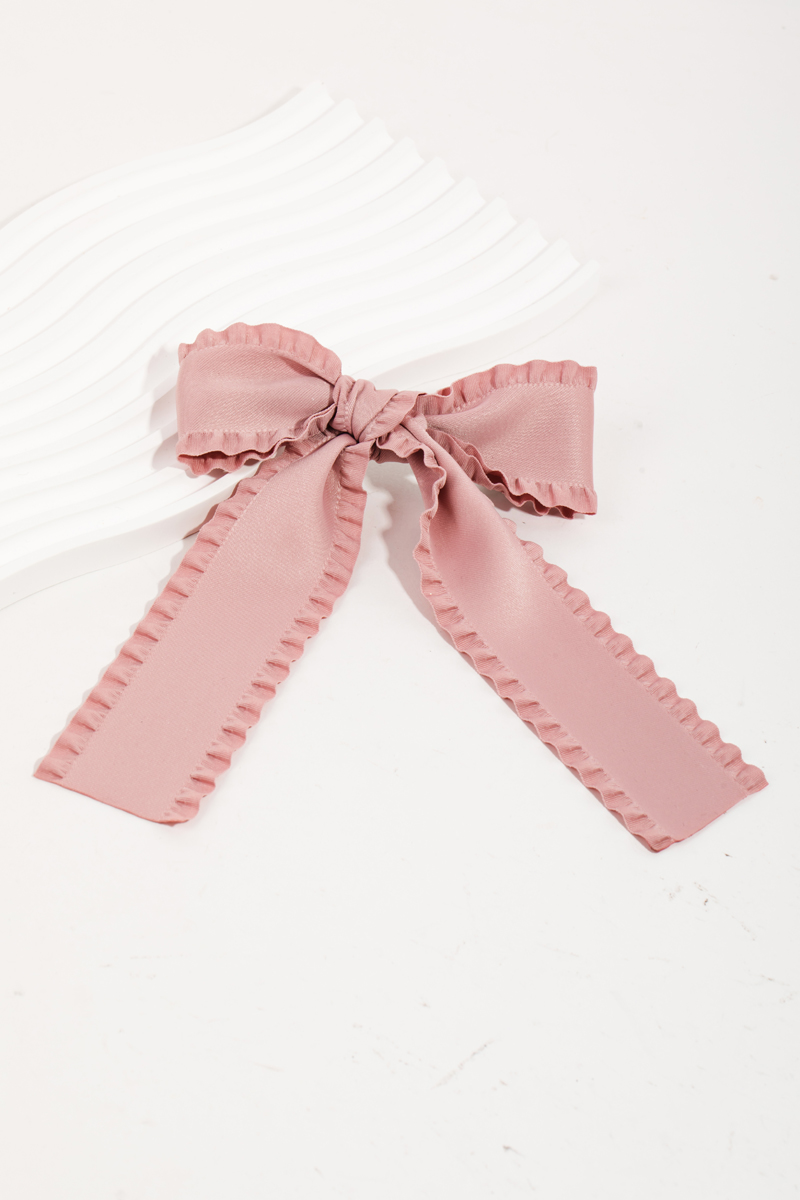 Wave Trim Bow Hair Clip - Bow Collection