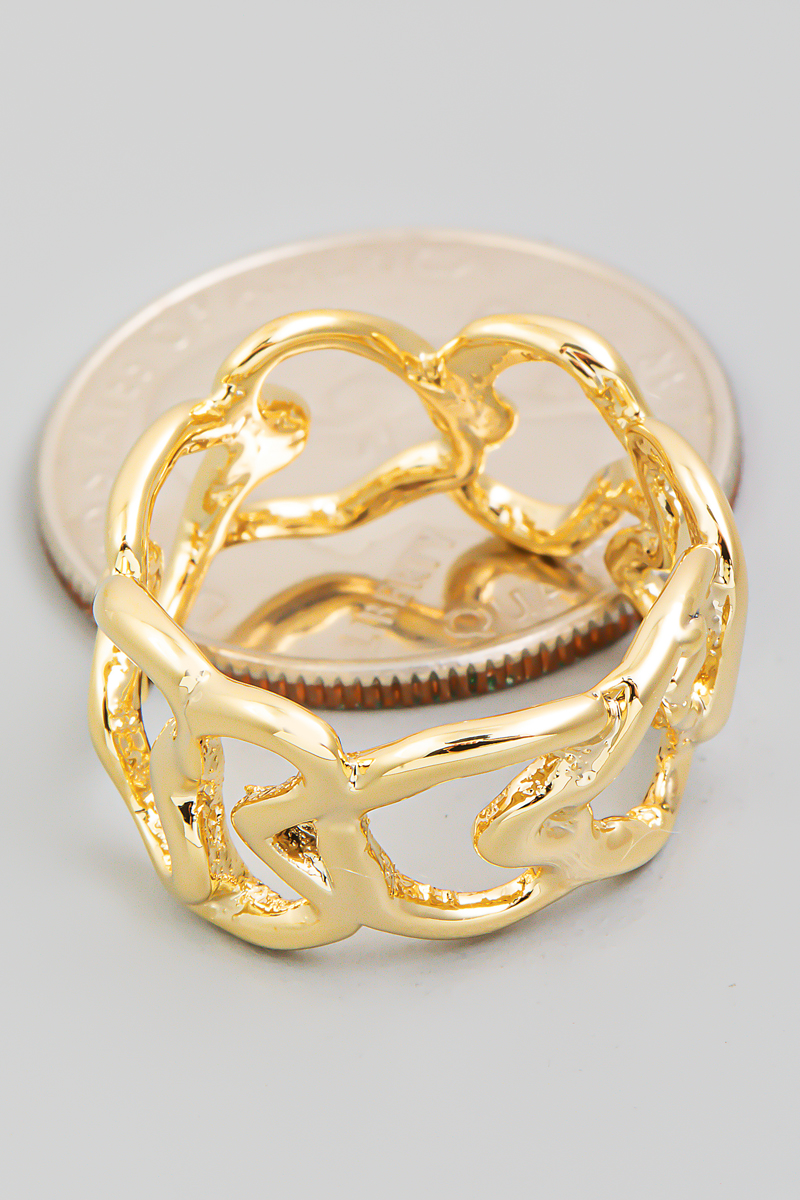 Melded Heart Shape Fashion Ring - Fame Accessories