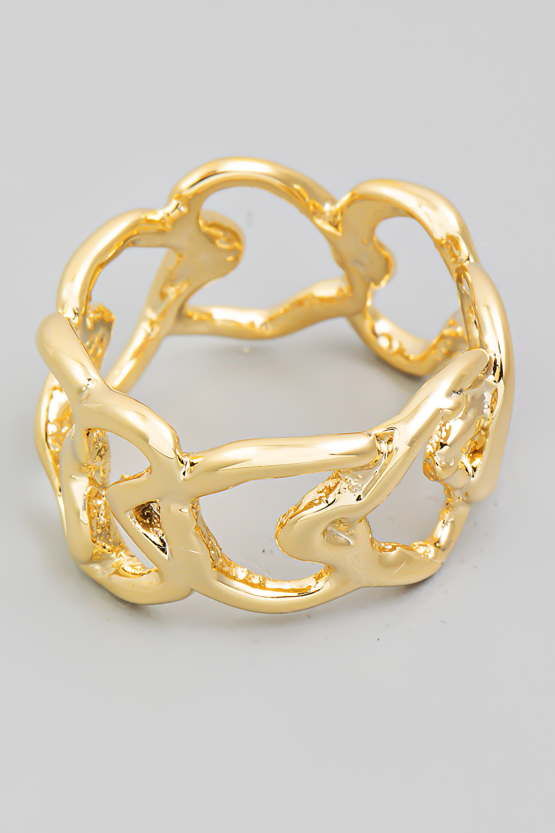 Melded Heart Shape Fashion Ring - Fame Accessories