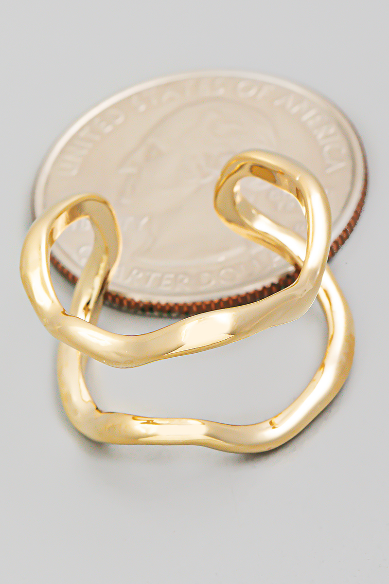 Double Band Wave Ring - Rings