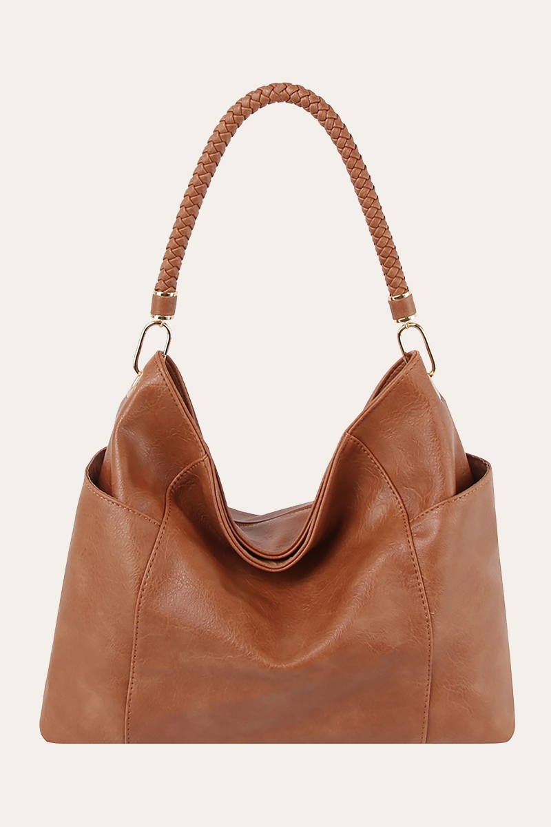 Fashion Braided Top Handle Shoulder Bag - Bags and Clutches