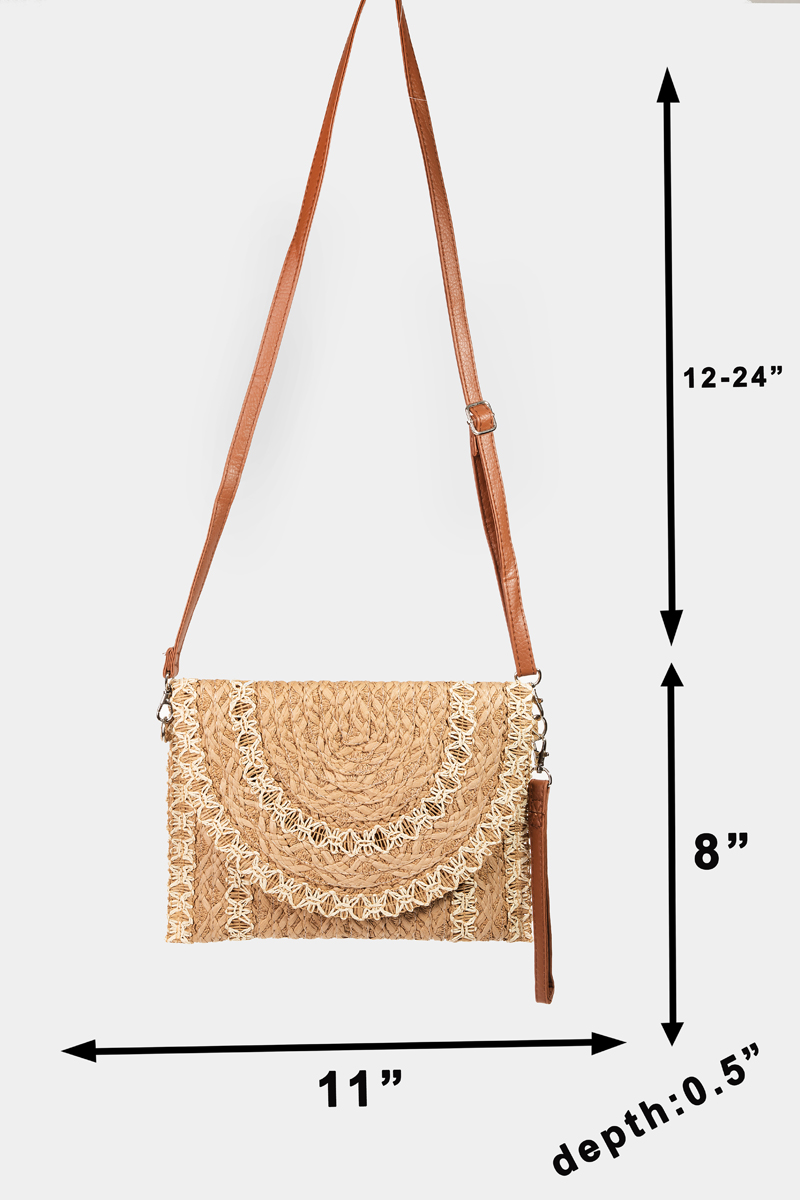 Straw Stitch Clutch Bag - Bags