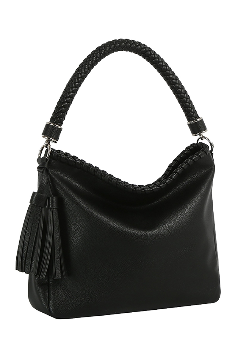 Braided Top Handle Shoulder Bag - Bags