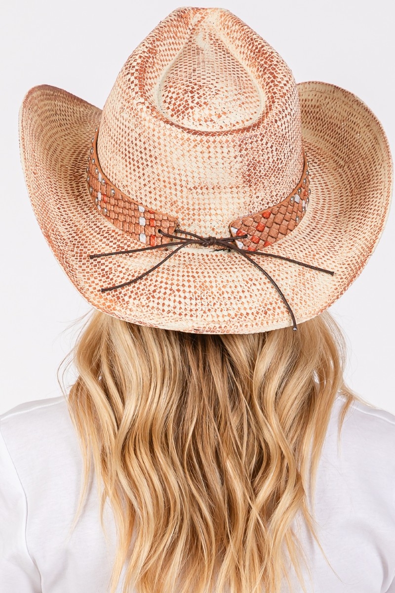 Western Bull Head Straw Cowboy Hat - Cowboy Hats