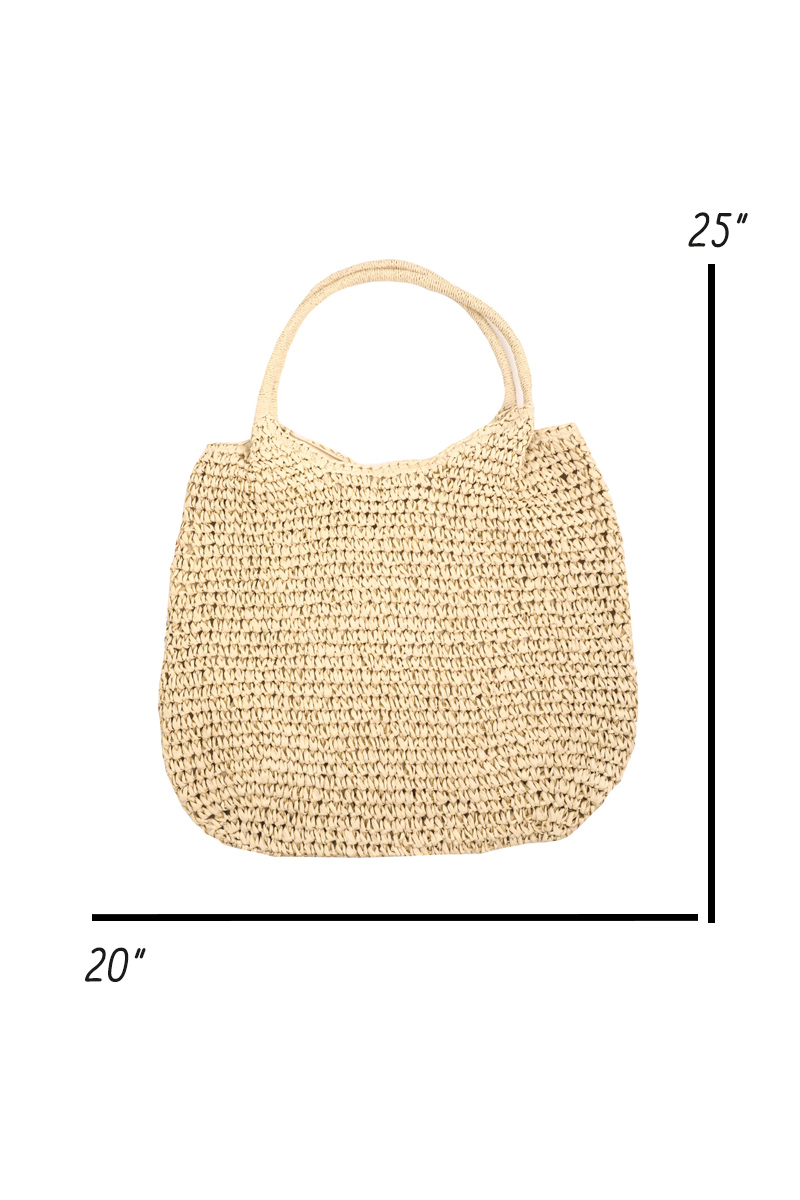 Large Straw Tote Bag - Tote Bags