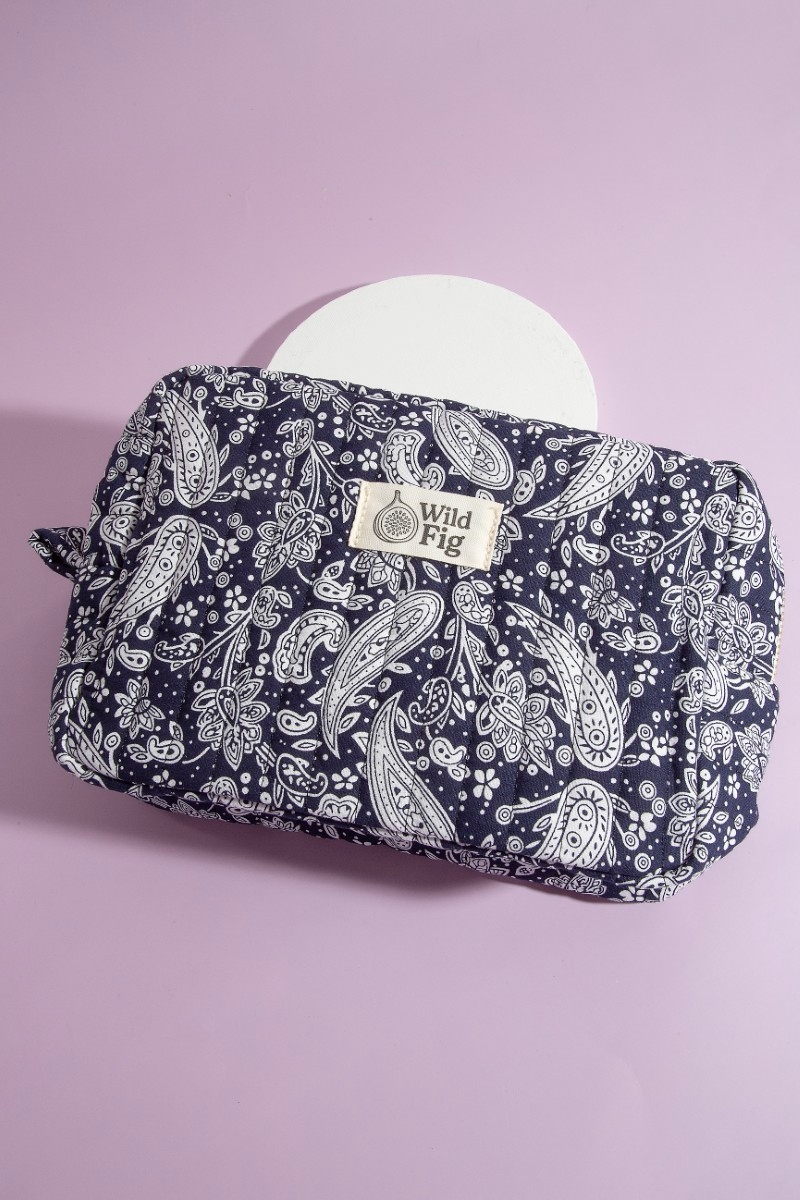 Paisley Pattern Cosmetic Bag - Bags