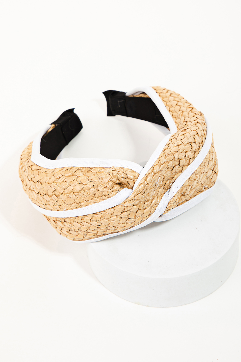 Straw Braided Headband - Hair Accessories