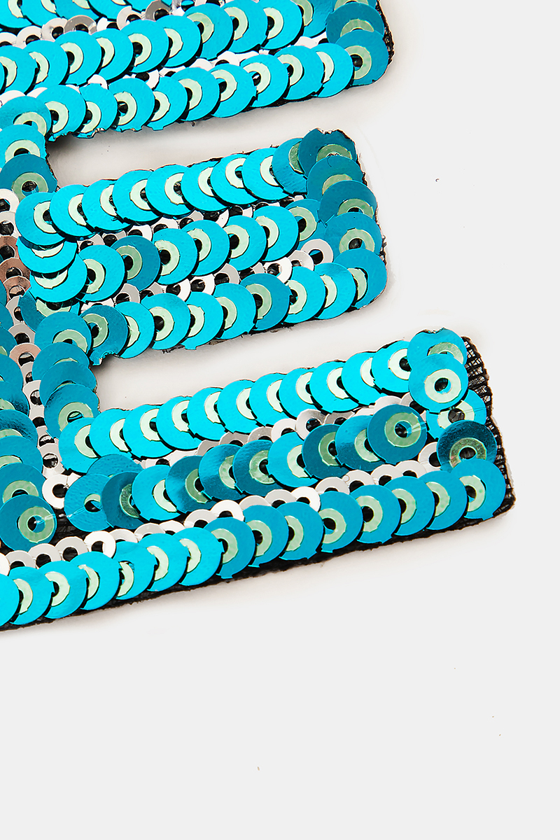 Twelve Piece Sequin Letter B Sequin Patch Set - Iron On Patches