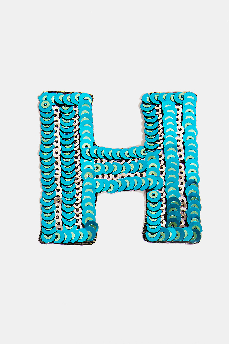 Twelve Piece Sequin Letter H Sequin Patch Set