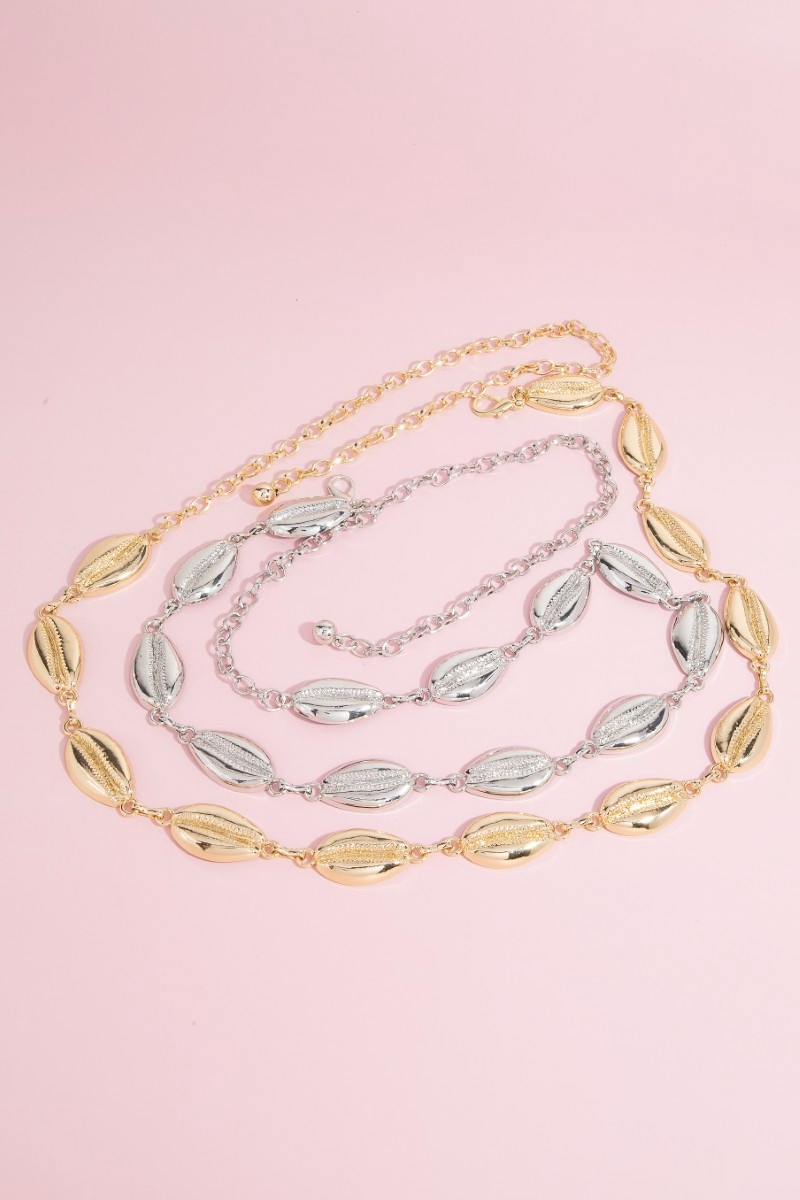 Cowrie Seashell Chain Belt
