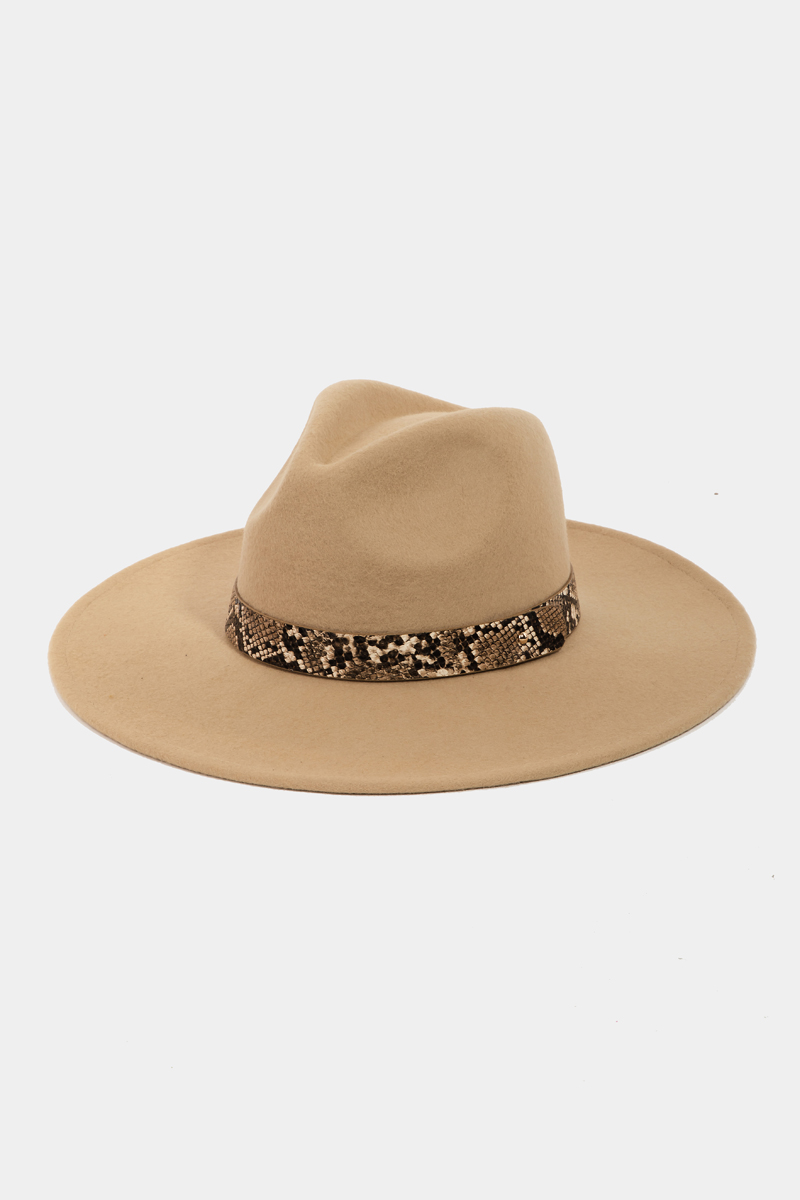 Snake Strap Fedora Hat - Fame Accessories