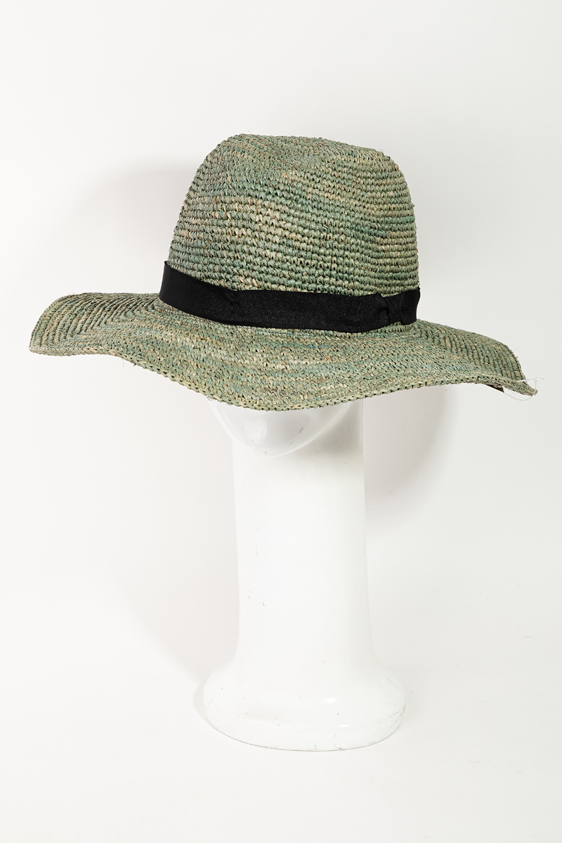 Checkered Basket Weave Hat - Straw Hats