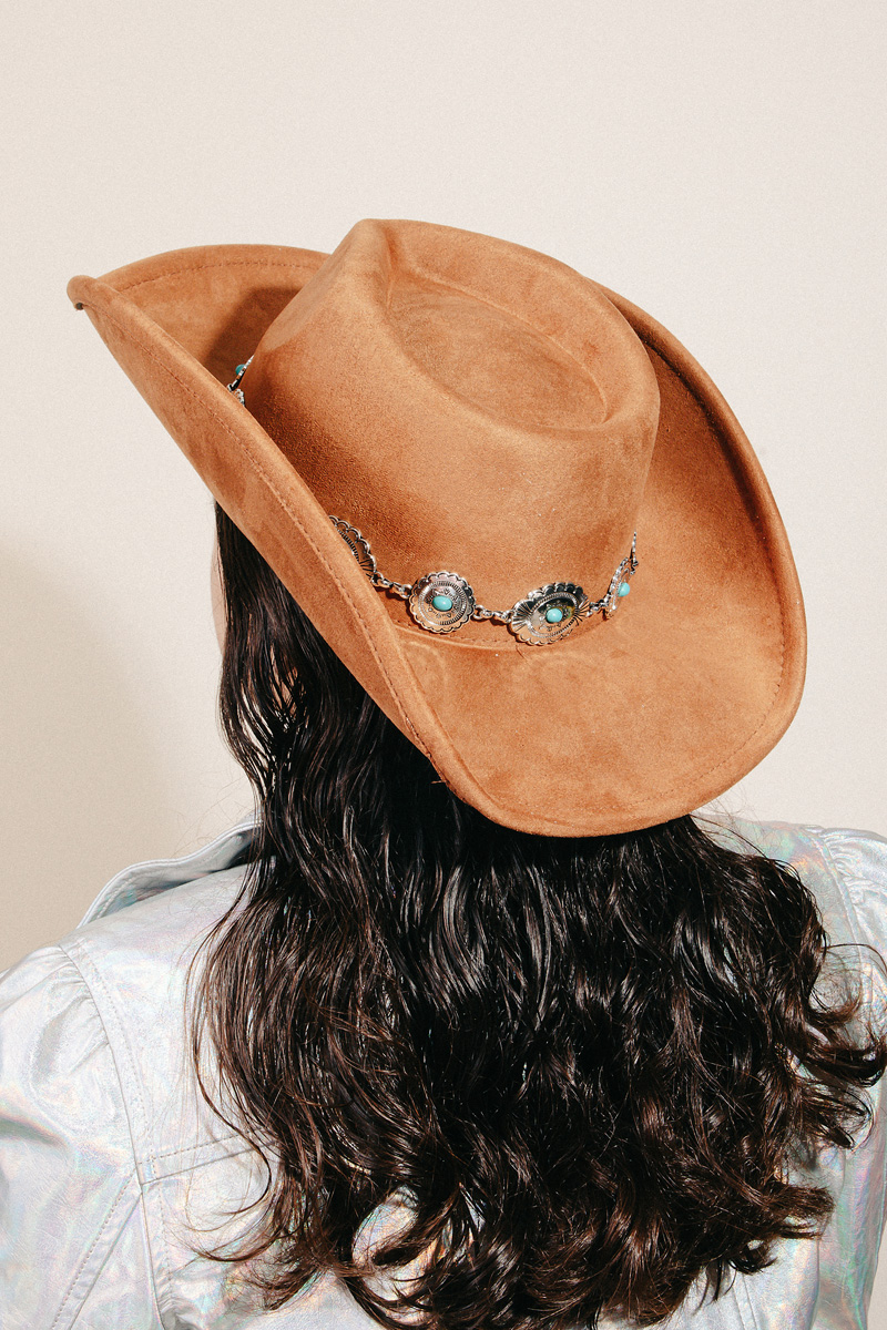 Concho Disc Chain Cowboy Hat - Hats