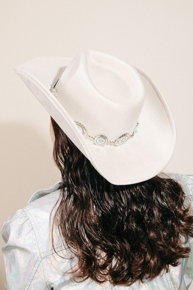 Concho Disc Chain Cowboy Hat - Hats