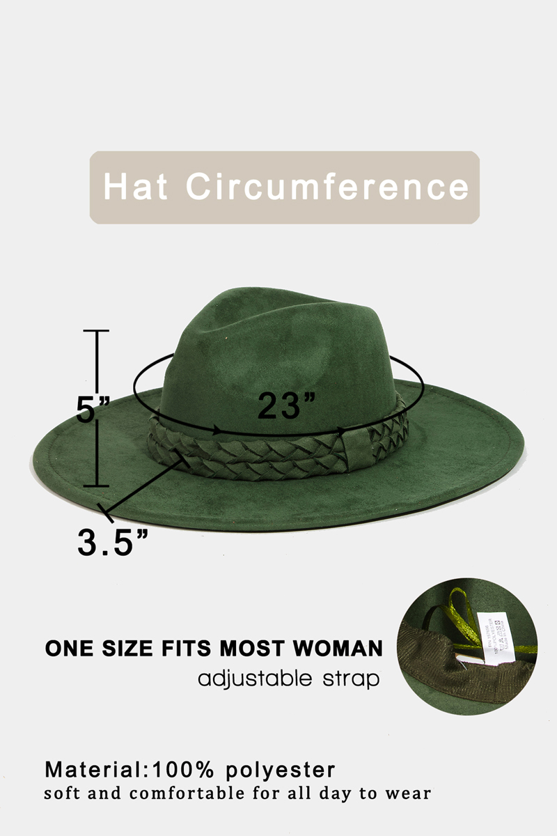 Double Rope Braid Fedora Hat - Hall Of Fame