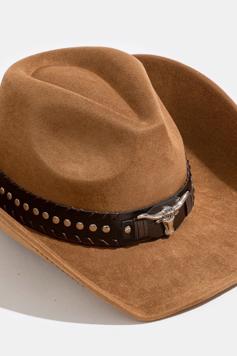 Studded Western Bull Head Strap Cowboy Hat - New Arrivals