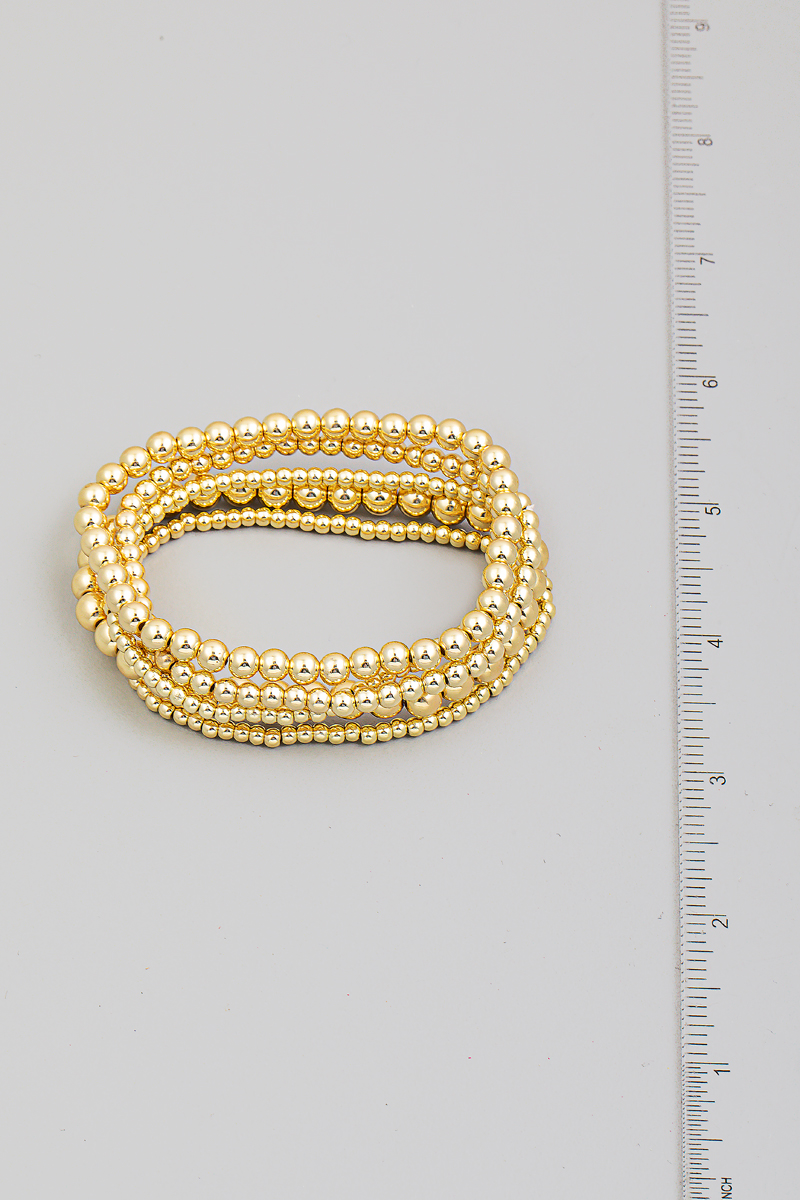 Assorted Ball Bead Bracelet Set - Bracelets