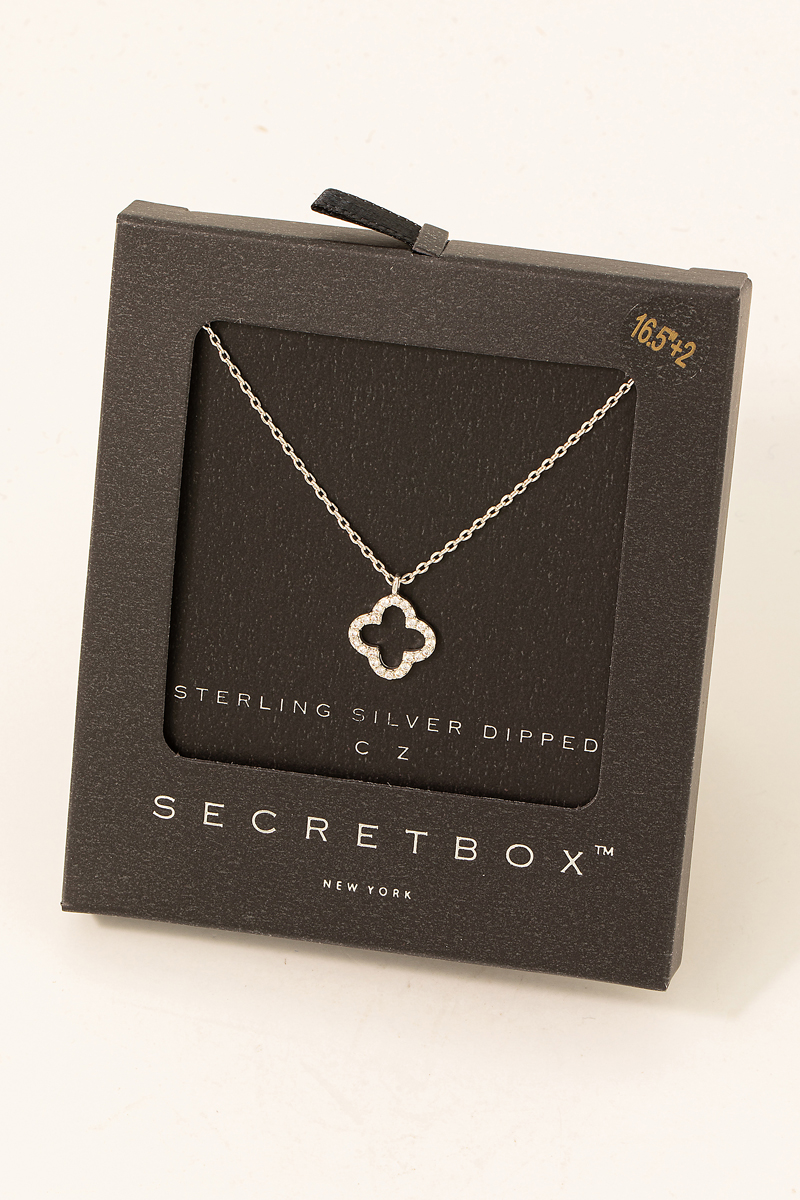Secret Box Clover Pendant Necklace - Necklaces