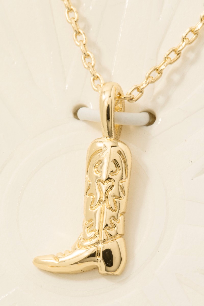 Western Cowboy Boots Swappable Pendant Necklace
