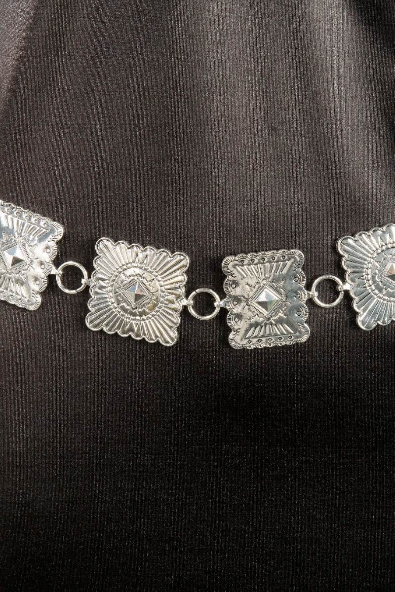 Square Western Concho Chain Belt - Western Collection